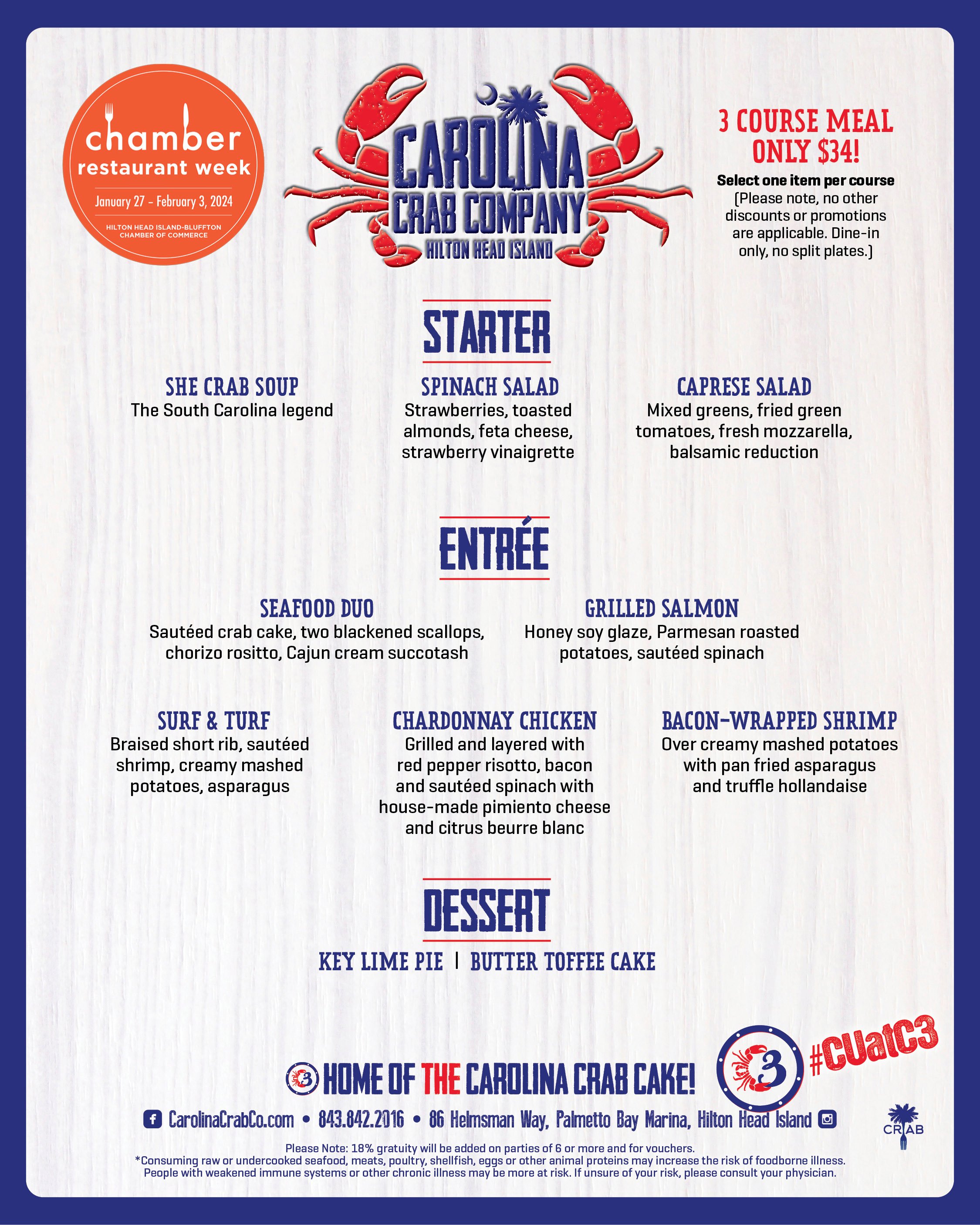 Menus + deals for Hilton Head, Bluffton Restaurant Week 2024 | Hilton ...