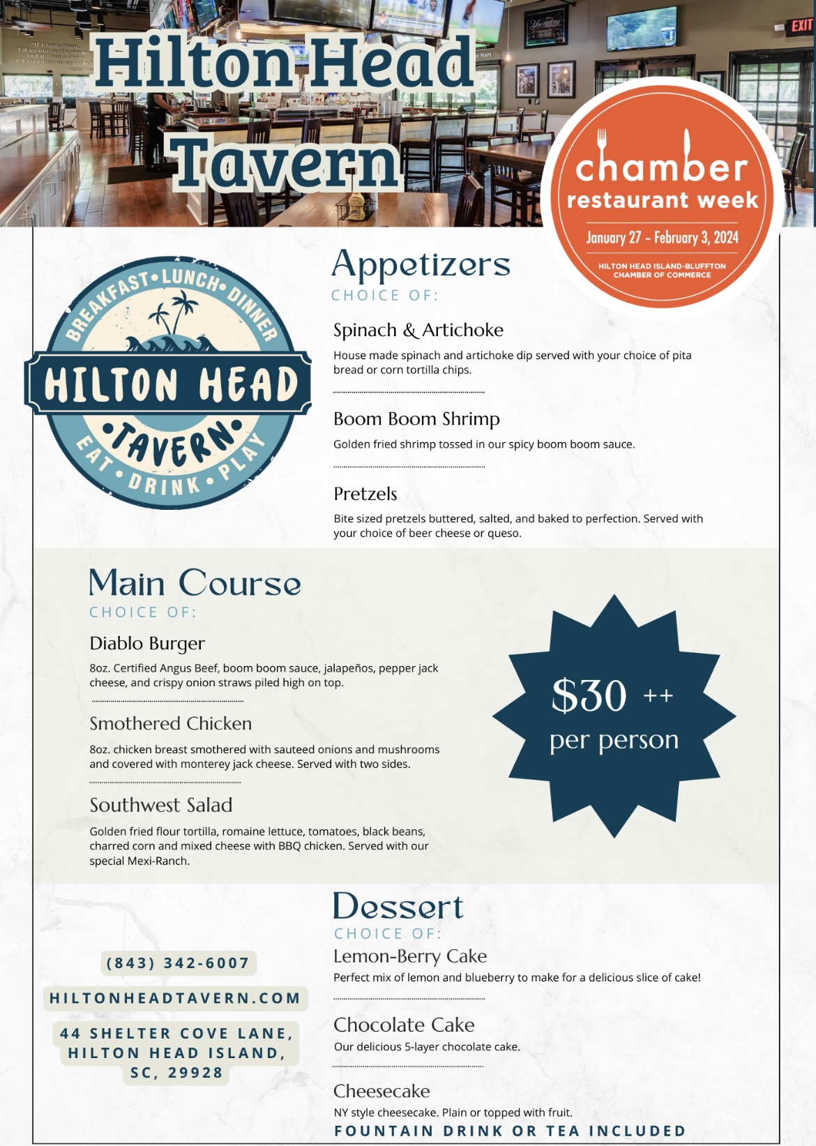 Menus + deals for Hilton Head, Bluffton Restaurant Week 2024 | Hilton ...