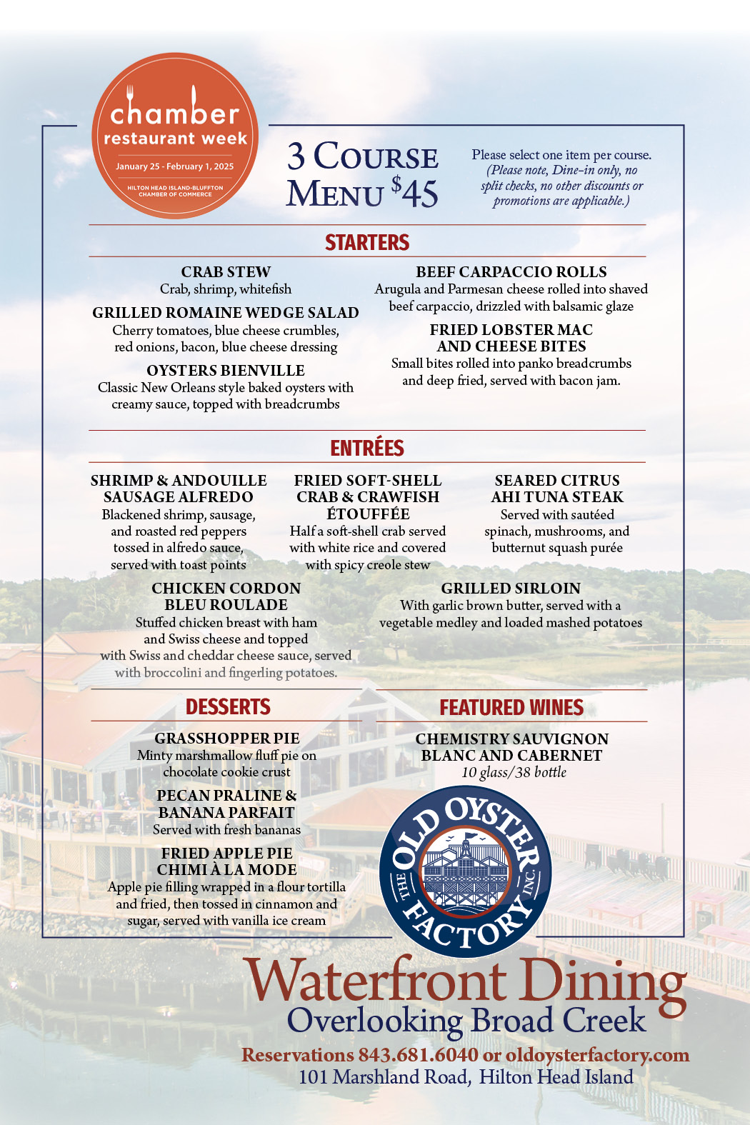 Menus & deals for Hilton Head, Bluffton SC Restaurant Week | Hilton ...